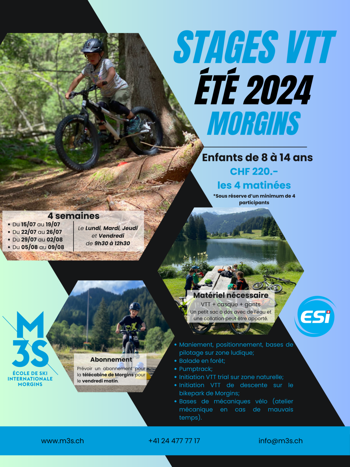 Stages VTT enfants été 2024 - M3S
